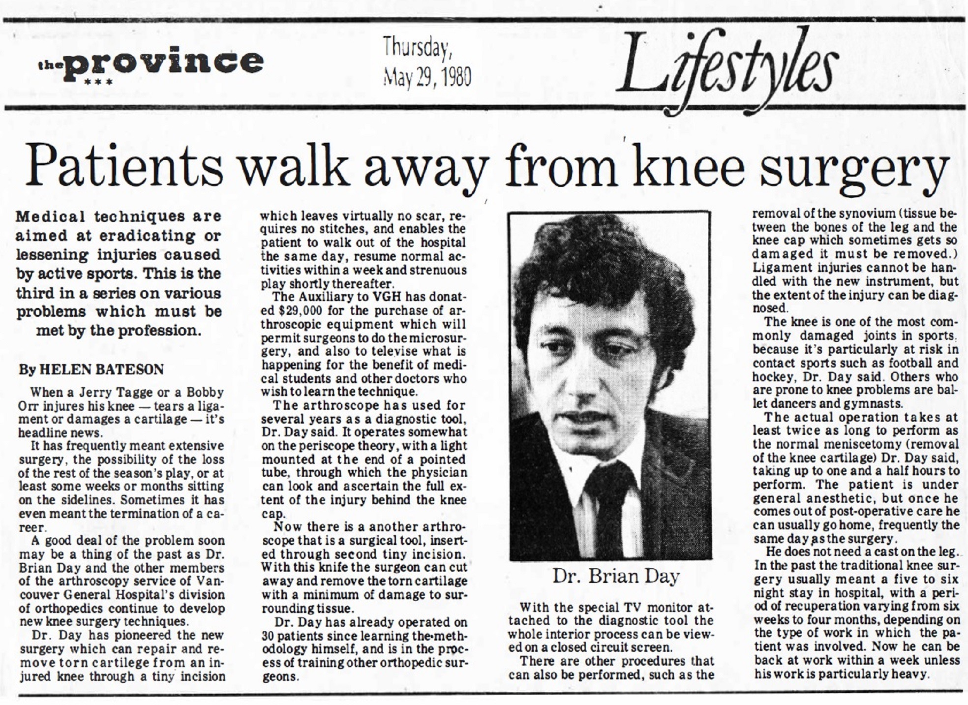 Brian Day: Arthroscopic Trailblazer - 2023 Inductee Spotlight - BC ...